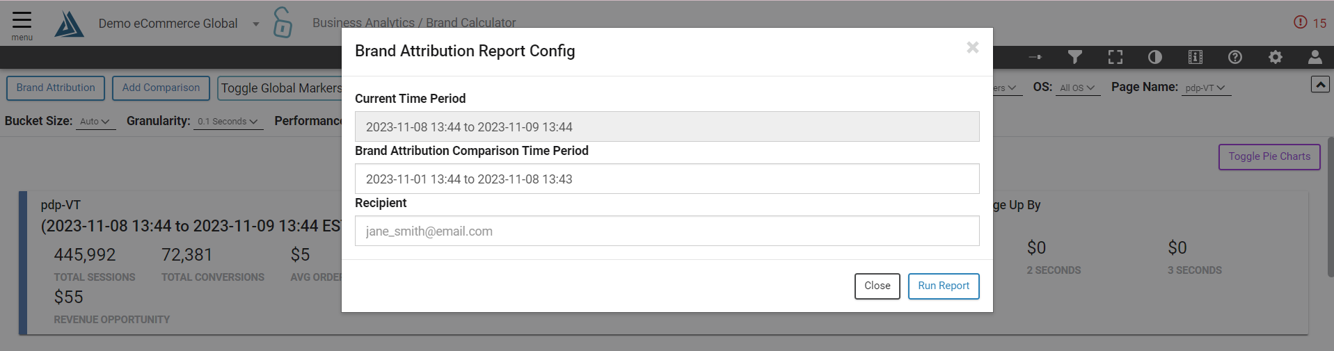 The Brand Calculator Page – Aternity UJI